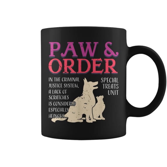 Paw And Order Special Feline Unit Pets Training Dog Cat Coffee Mugs ...