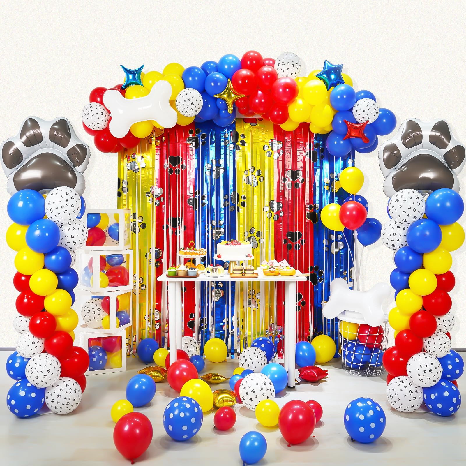 Paw Balloons Birthday FEV6 Party Decorations Supplies Kids, Dog Paw ...