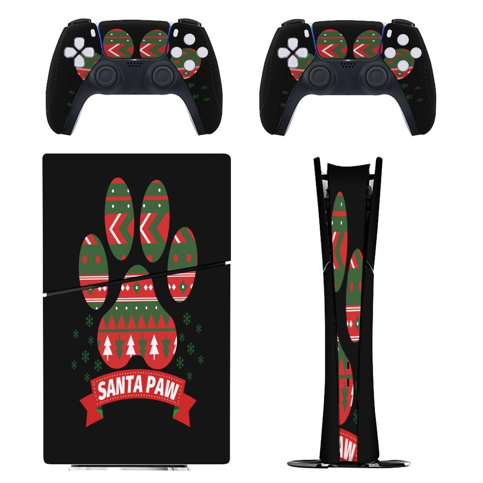 Paw, Christmas PS5/PS5 Slim Digital Disc Skin Sticker For Console And ...