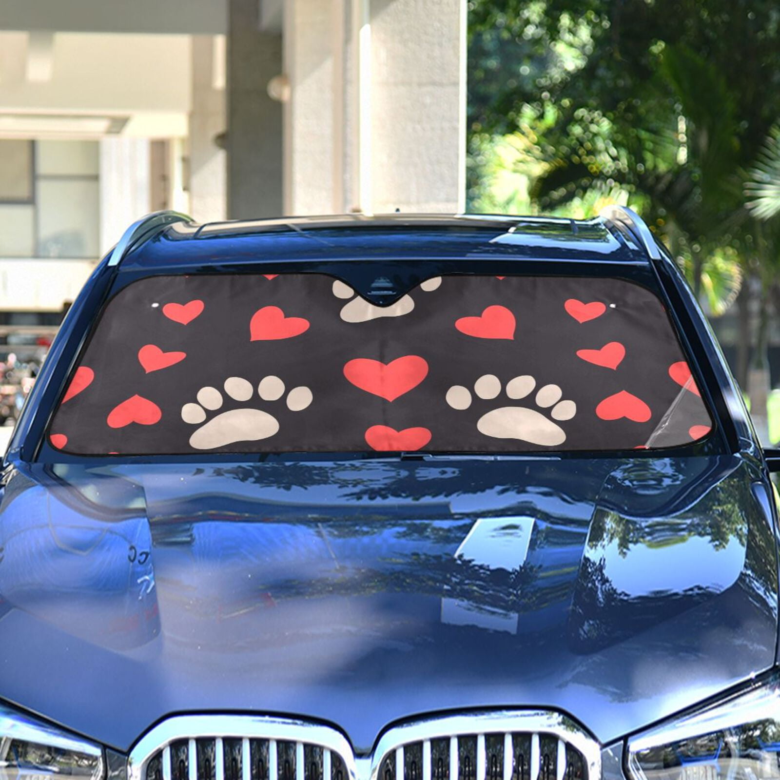 Paw Claws with Hearts Automotive Front Car Windshield Sun Shade ...