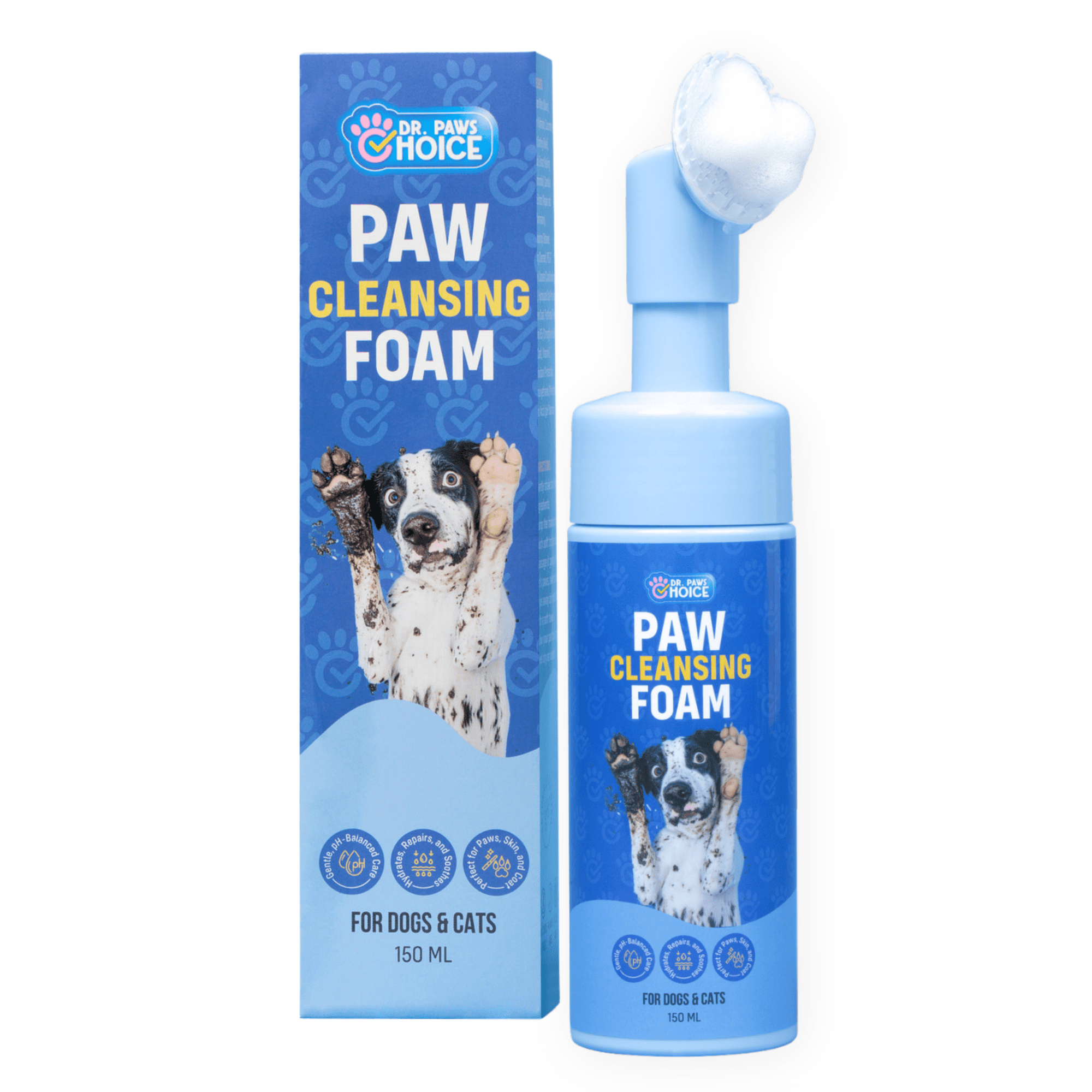 Paw Cleansing Foam Dog Paw Cleaner – Lick-Safe Hydrating Formula with ...