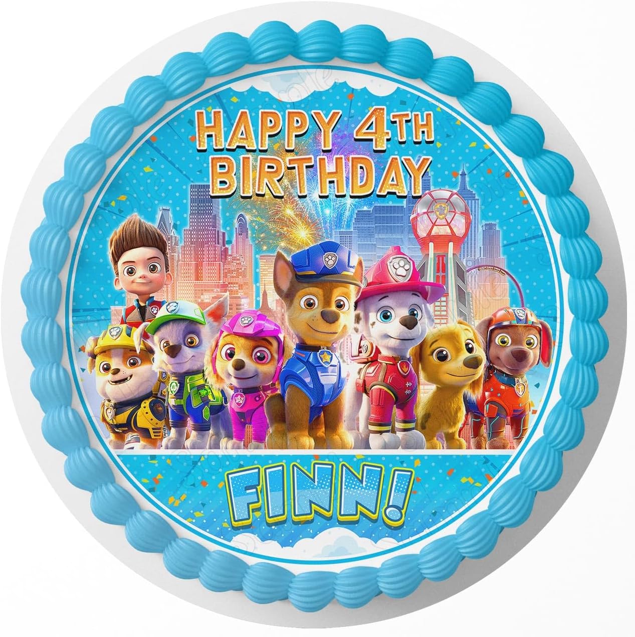 Paw Fun Team Patrol Puppies s Edible Cake Topper Sheet Image Print Round - Walmart.com