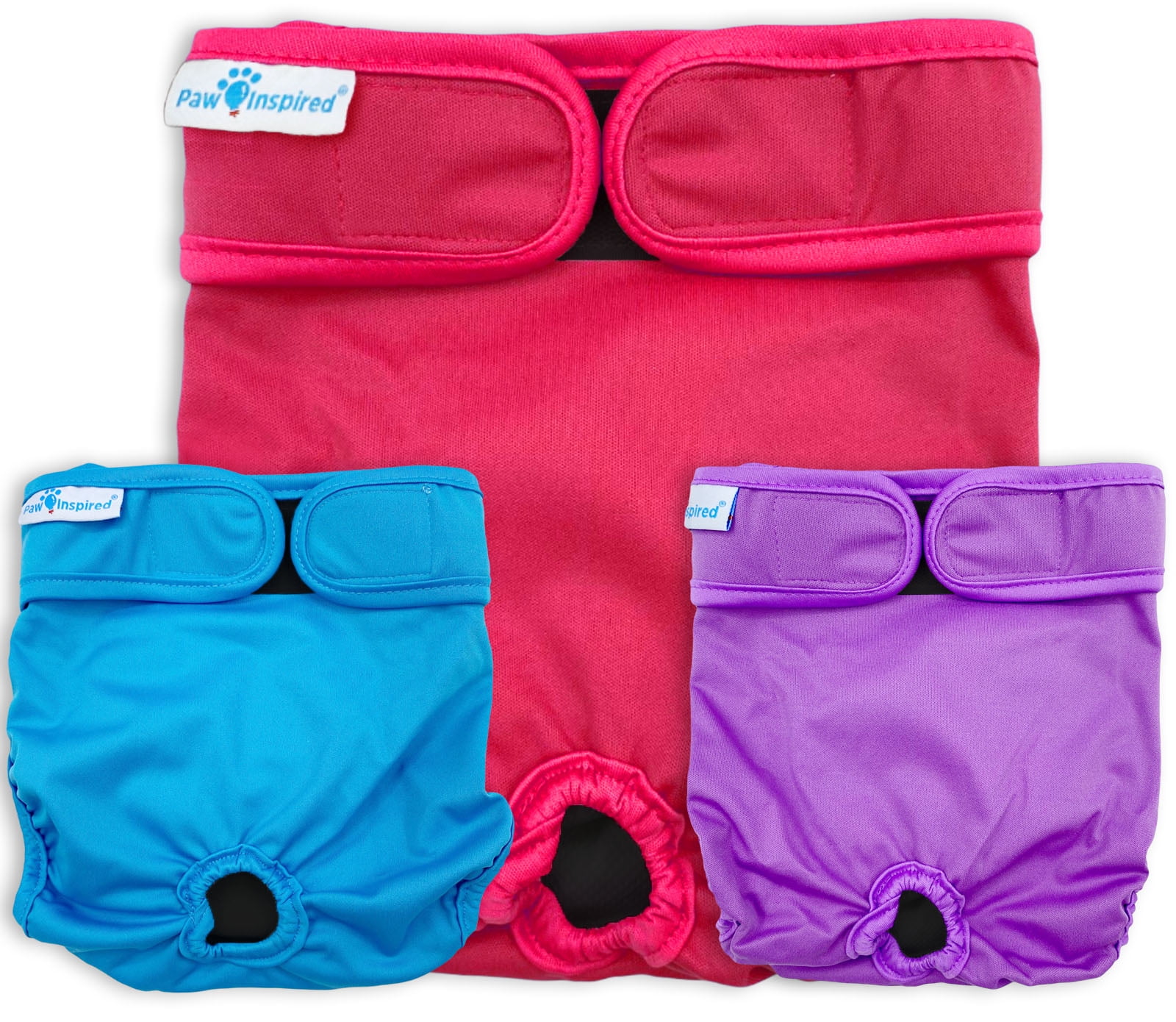 Paw Inspired 3ct Reusable Dog Diapers, Extra Escape Proof, Small Size ...