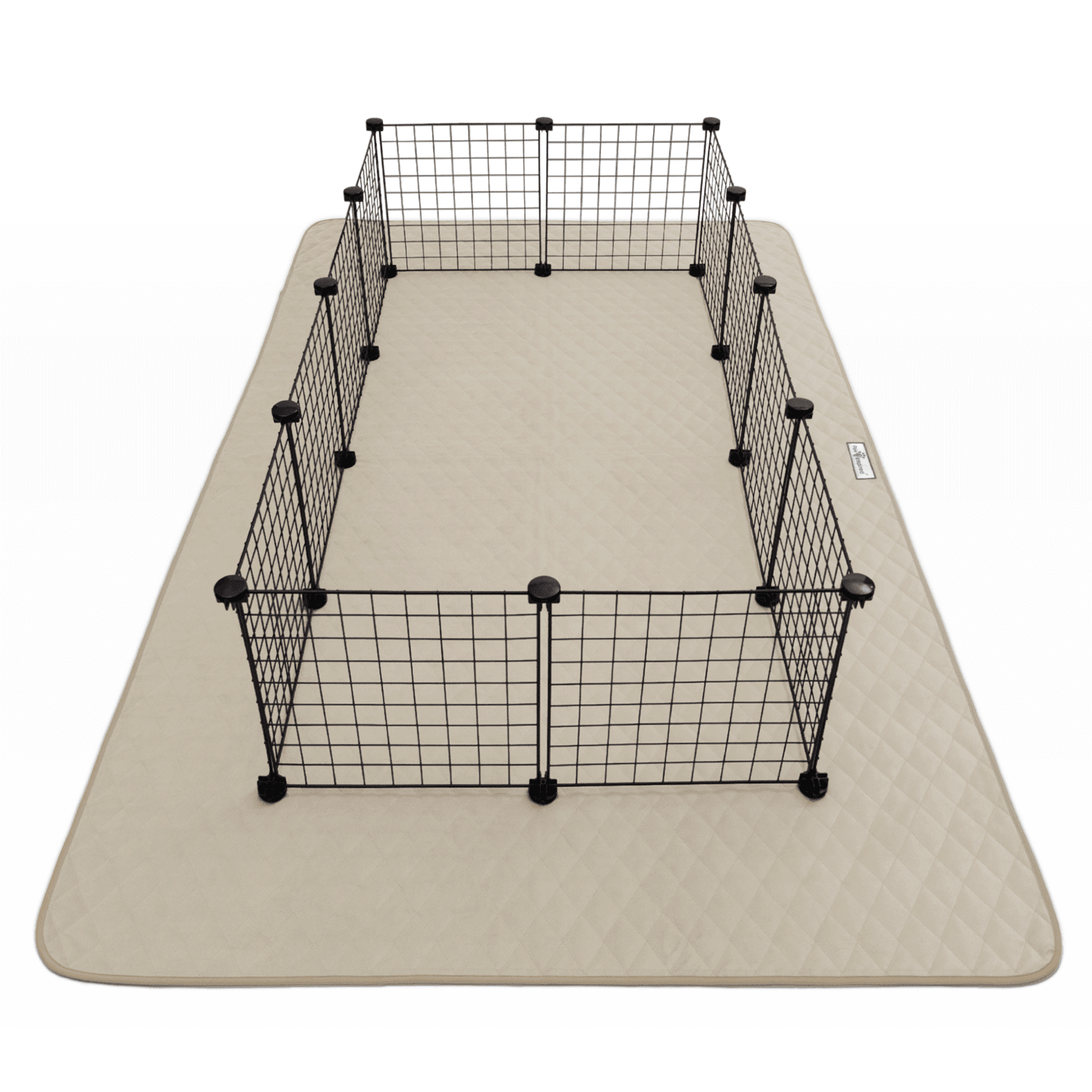 Paw Inspired 80x50” Waterproof Dog Playpen Mat, Pet Kennel Play Pen Pad ...