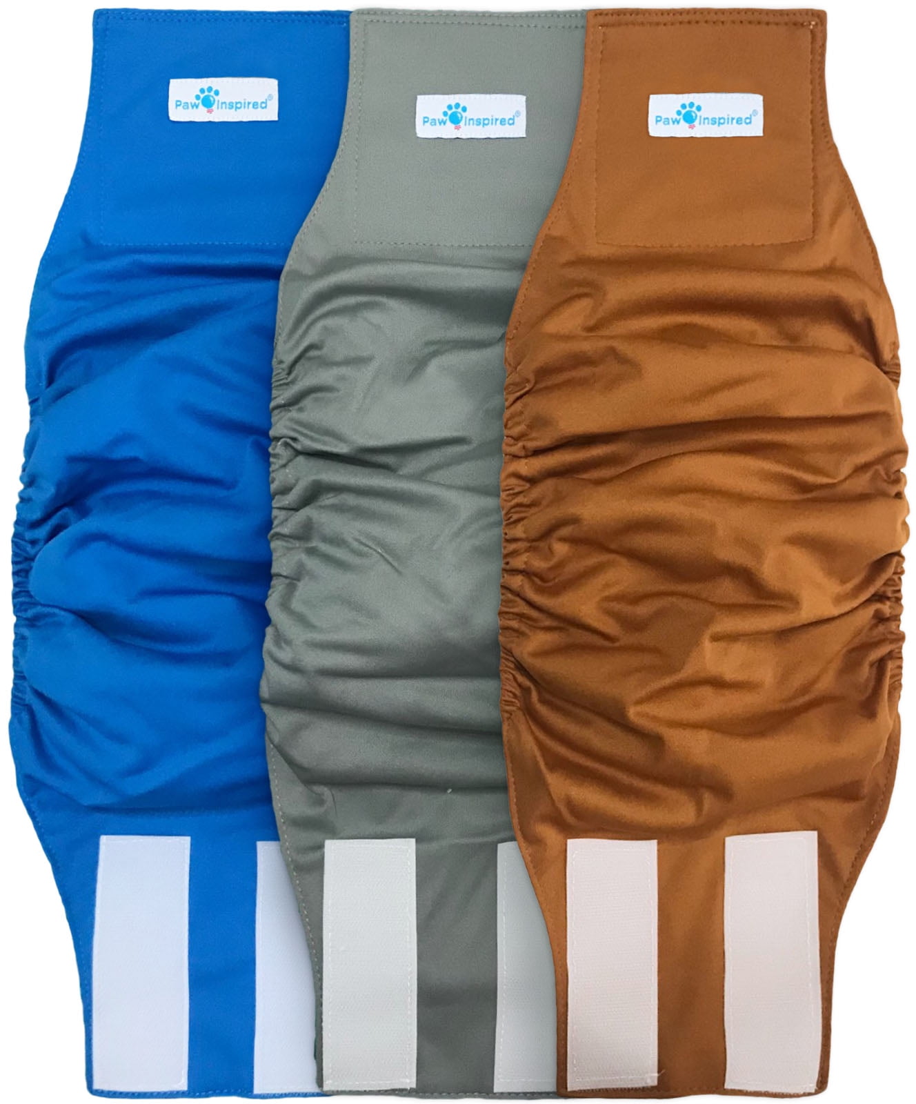 Paw Inspired Washable Male Dog Wraps | Reusable Pet Diapers, Medium 3ct ...