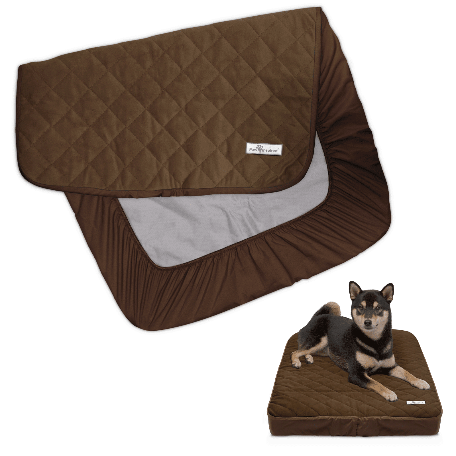 Paw Inspired® Waterproof Replacement Fitted Dog Bed Cover | Washable ...
