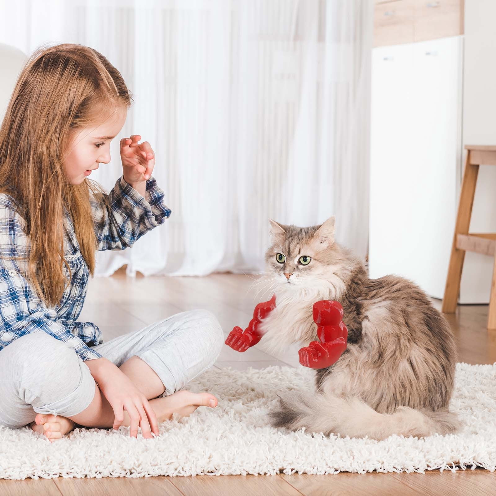 Paw Kitch Cat Muscle Arms, 3D Printed Cat'S Neck Arms With Muscle ...