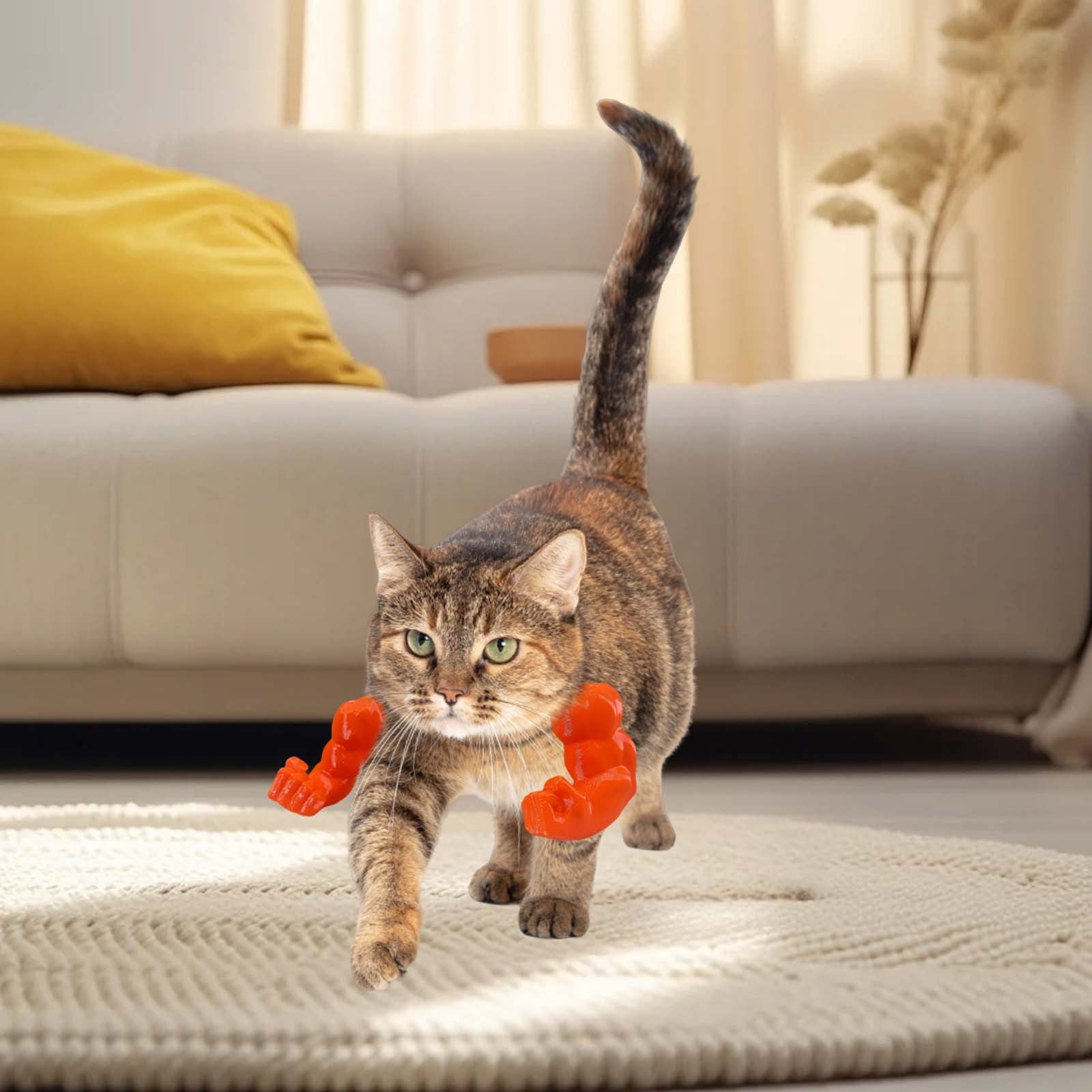 Paw Kitch Cat Muscle Arms, 3D Printed Cat'S Neck Arms With Muscle ...
