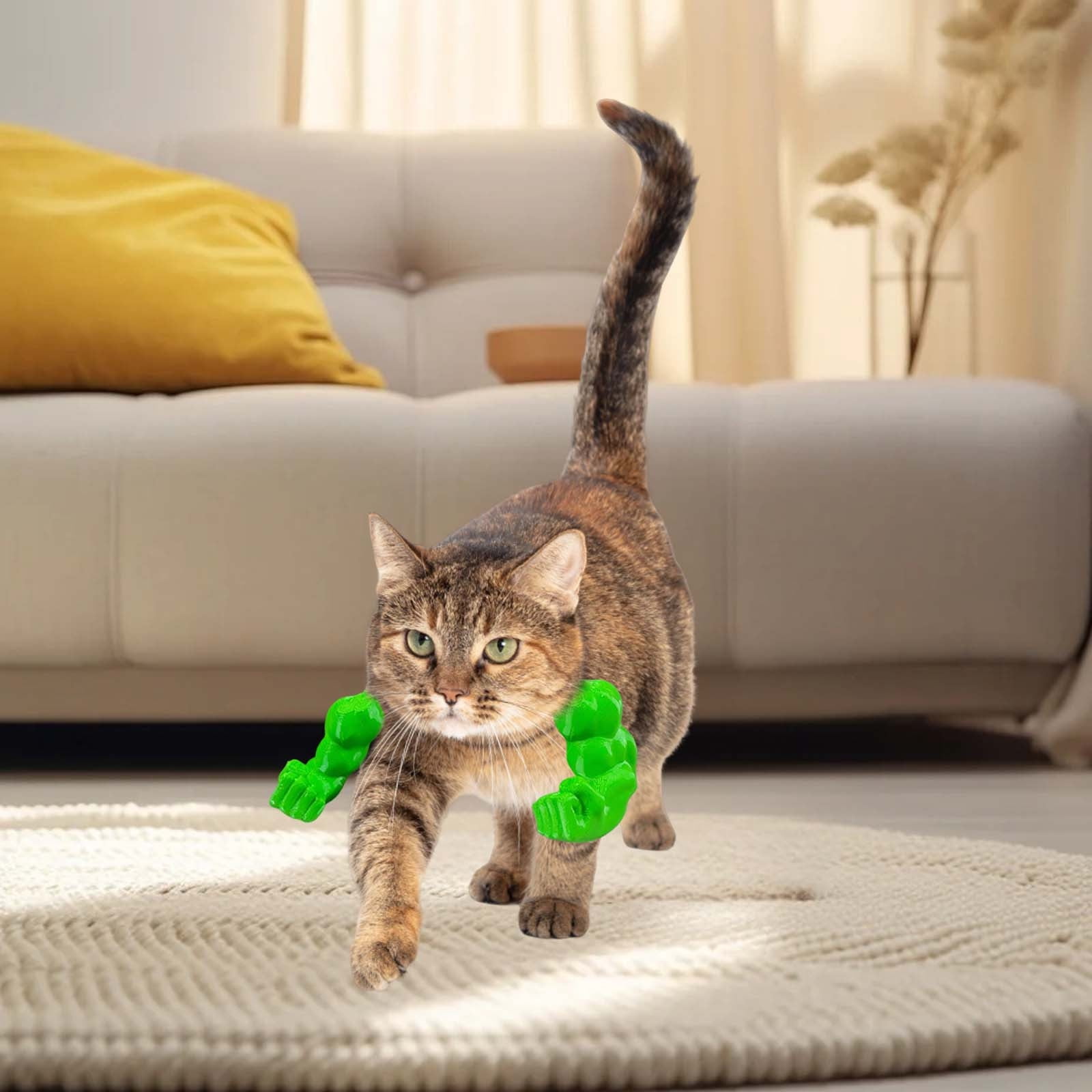 Paw Kitch Cat Muscle Arms, 3D Printed Cat'S Neck Arms With Muscle ...