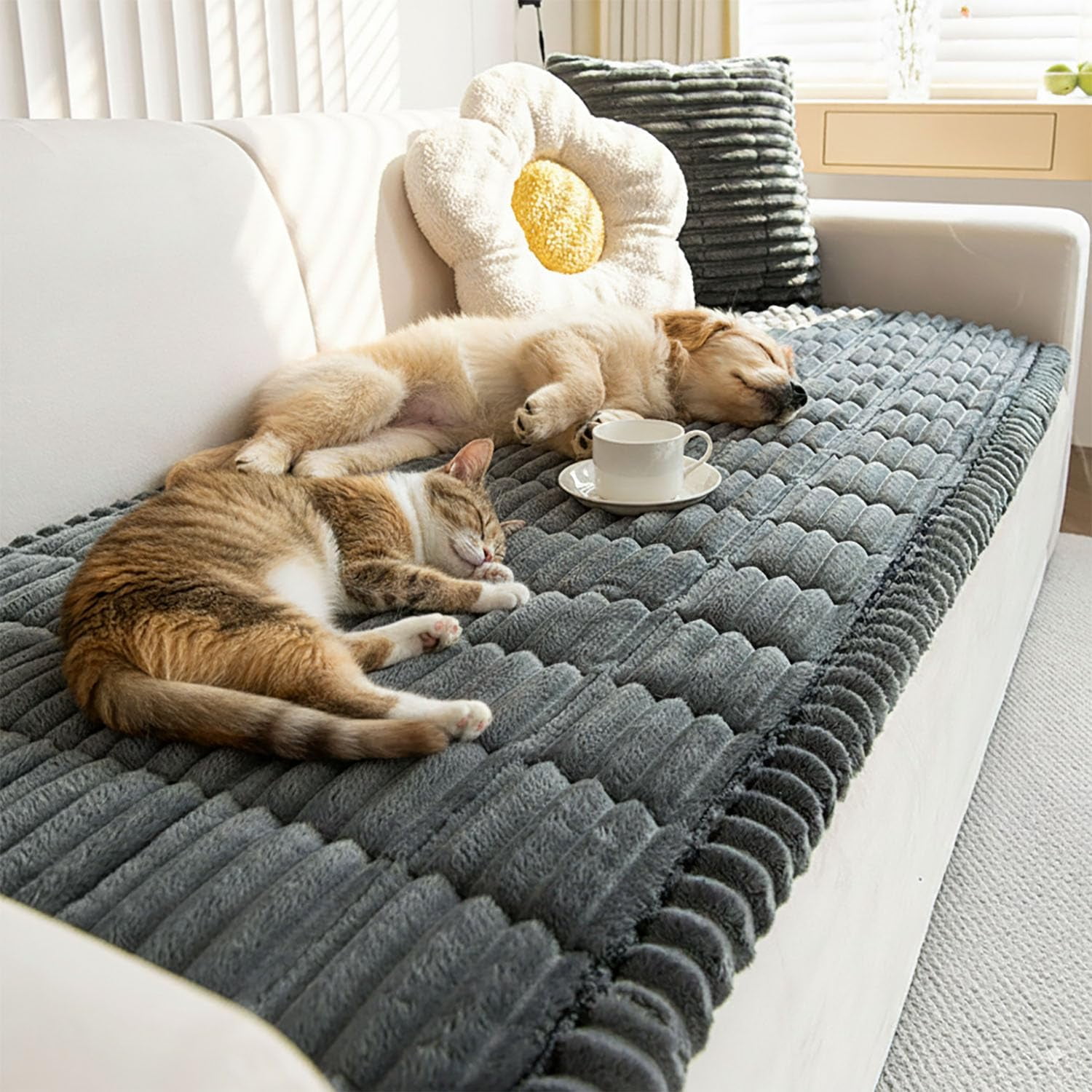 Paw Lounge Plush Pet Couch Cover, Pawcart Couch Cover, Ultra-Soft ...
