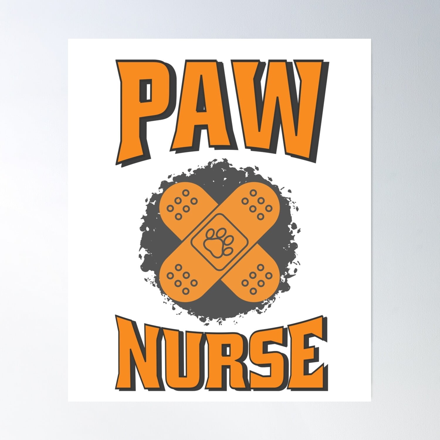Paw Nurse - Caring For Paws Poster Wall Art, Modern Wall Decor, 24x36 ...