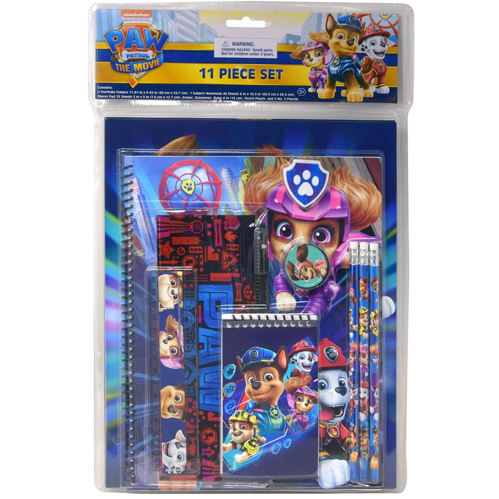 Paw Patrol 11pc Value pack- RULER, PENCIL, NOTEDPAD, NOTEBOOK & MORE ...