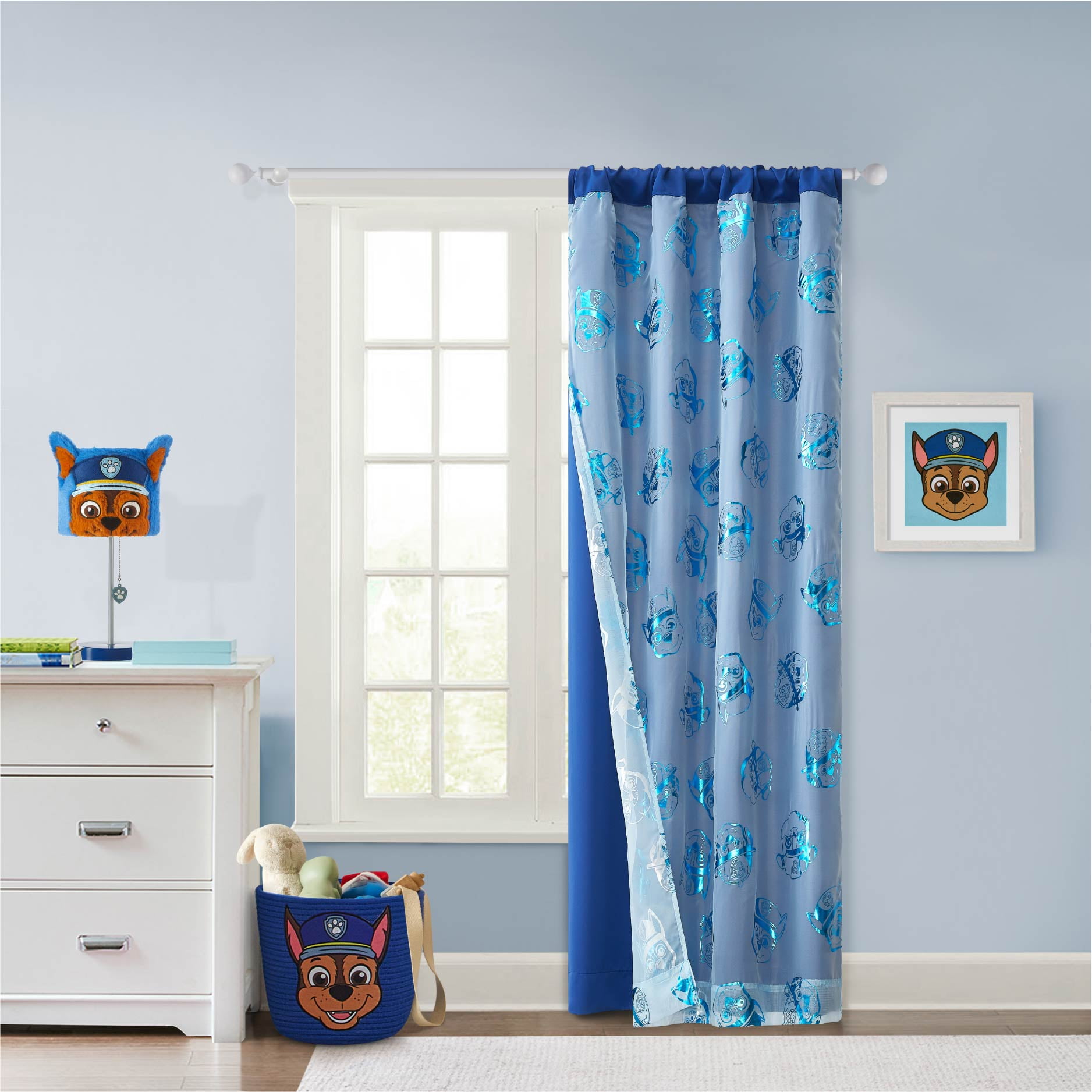 Paw Patrol 38" x 84" 2 Layer Blackout Curtain Panel - Walmart.com