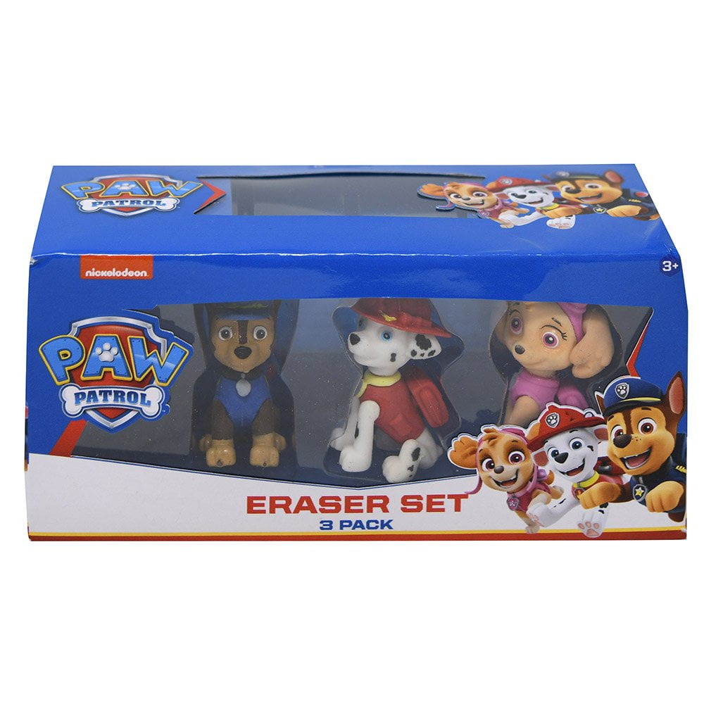 Paw Patrol 3pk Figural Pen Erasers, Assorted, 3 Count - Walmart.com