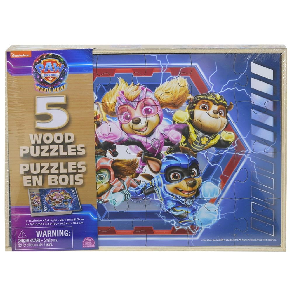 Paw Patrol 5pk Wood Puzzle - Walmart.com
