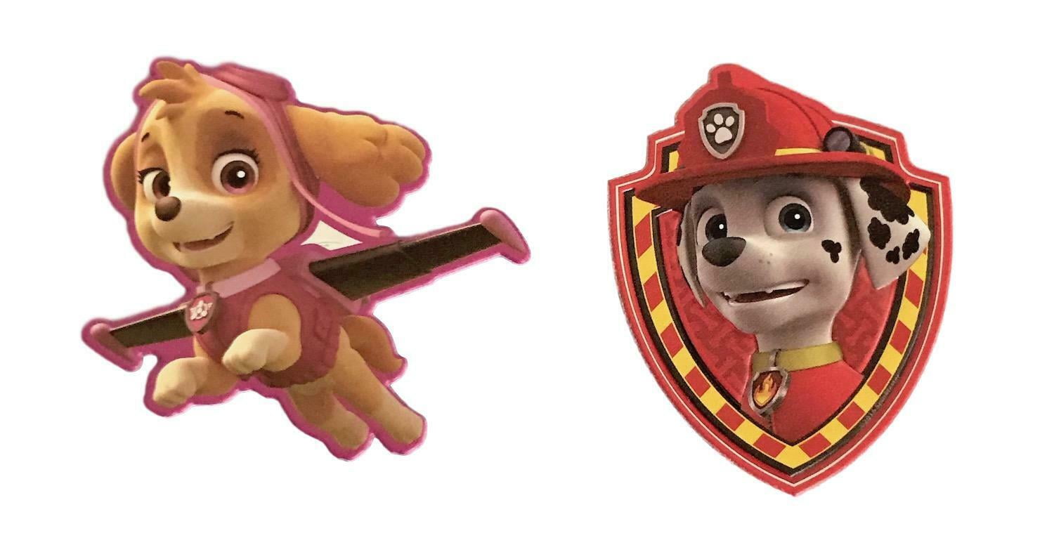 Paw Patrol Adhesive Patch Set 2 Sticker Patches Skye, Marshall Cartoon ...