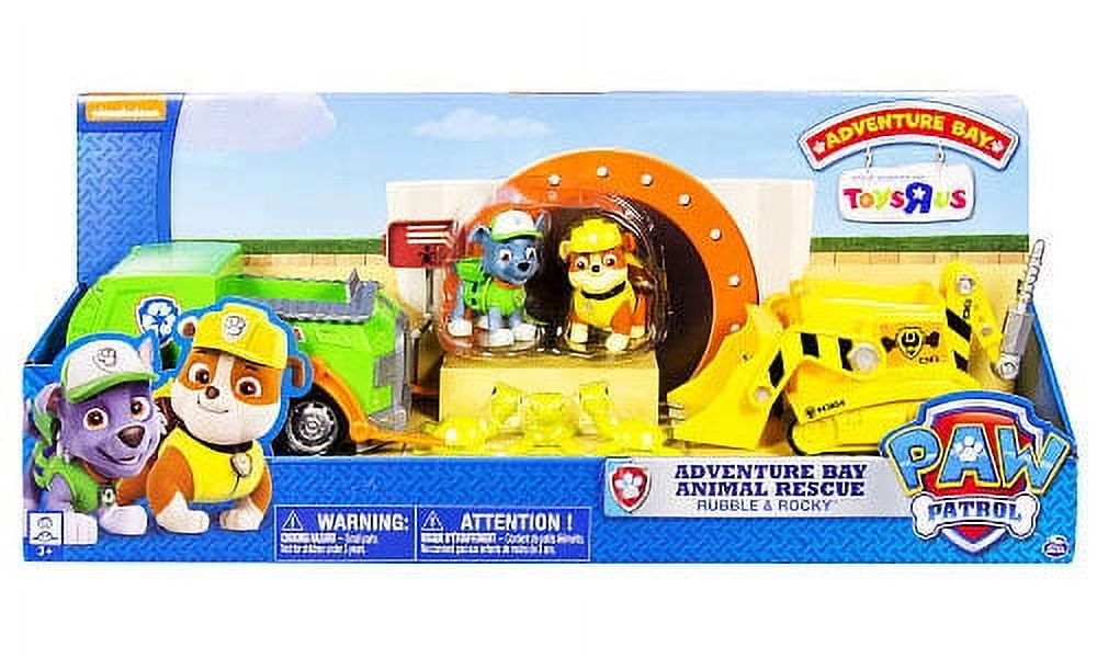 Paw Patrol Adventure Bay Animal Rescue Playset [Rubble & Rocky ...