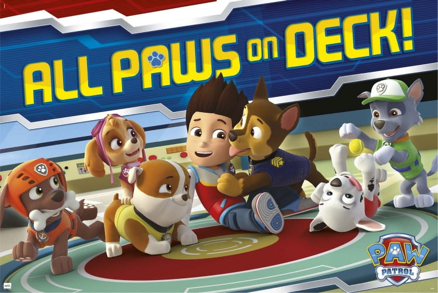 Paw Patrol All Paws Poster (36 x 24) - Walmart.com