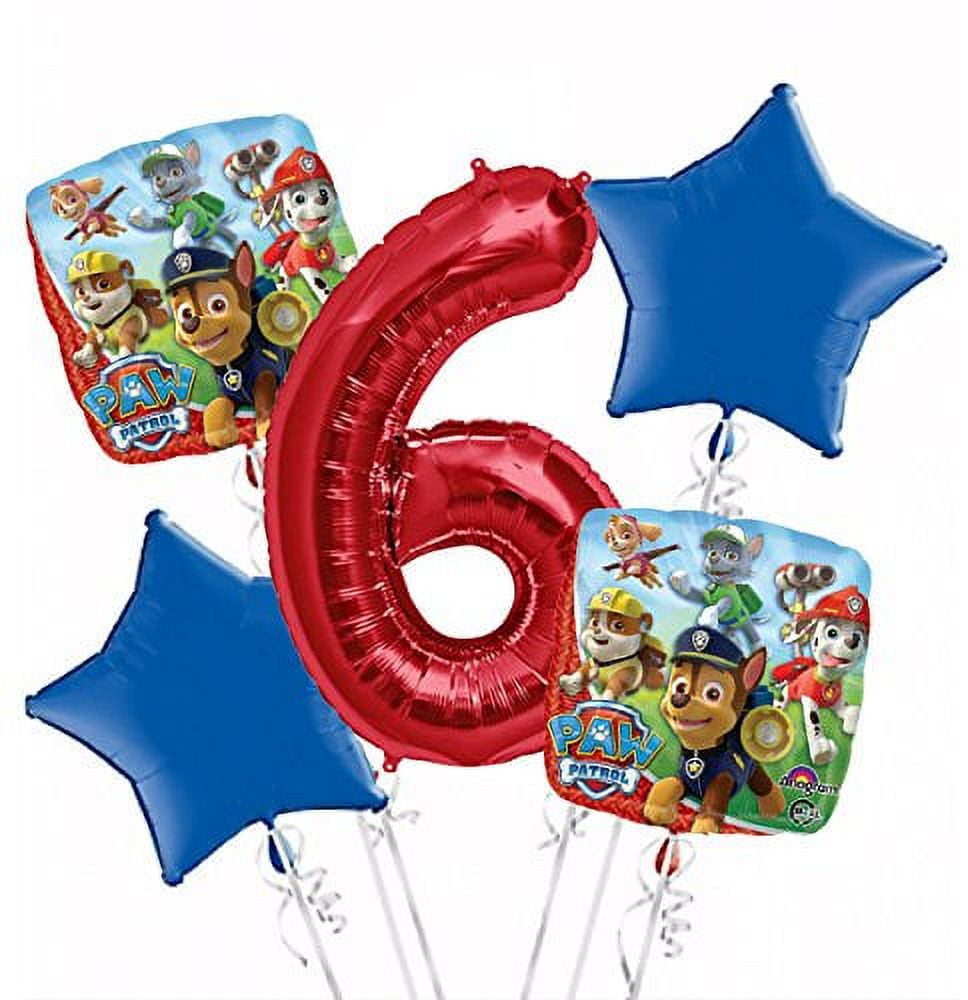 Paw Patrol Balloon Bouquet 5 pc, 6th Birthday, | Viva Party Balloon ...