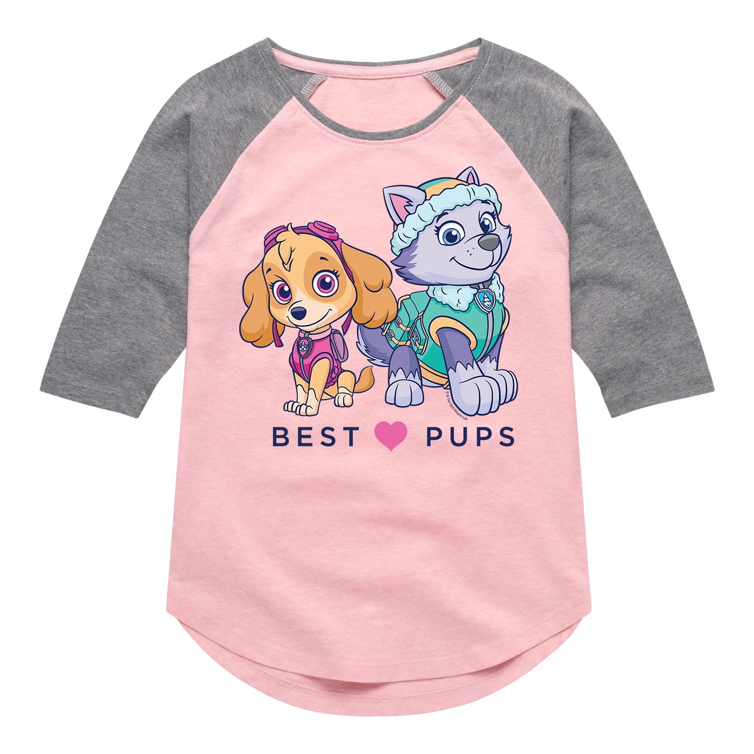Paw Patrol - Besties Pups - Toddler And Youth Girls Raglan Graphic T ...