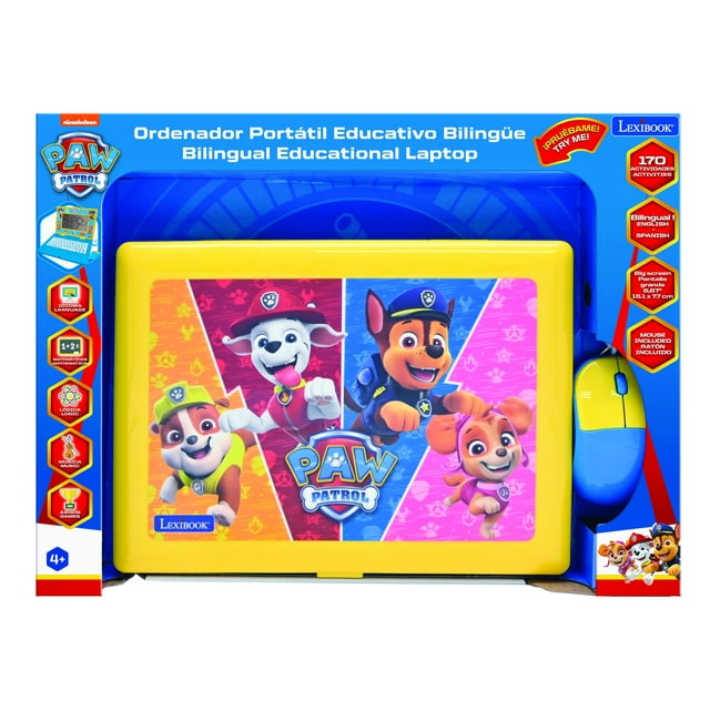 Paw Patrol Bilingual educational laptop with 170 activities (85 in each ...