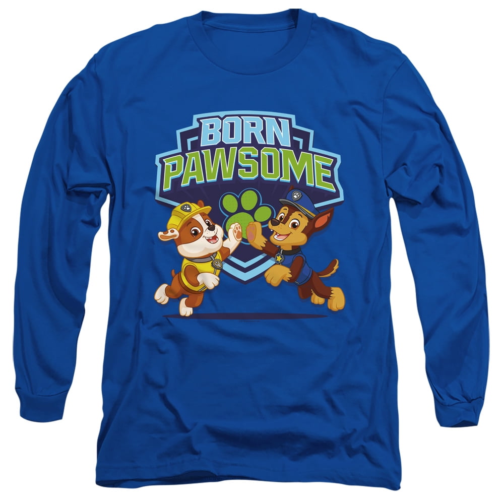 Paw Patrol Born Pawsome Unisex Adult Long-Sleeve T Shirt - Walmart.com