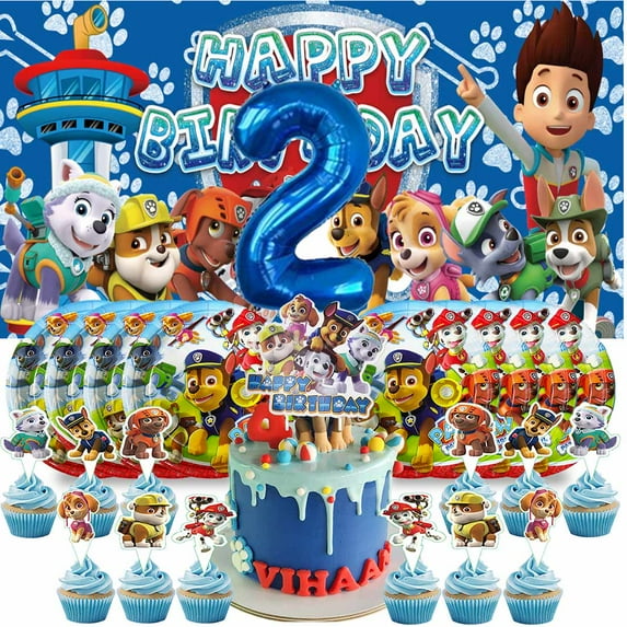 Paw Patrol Boy Birthday Party Plates 2nd Decorations Supplies Decor ...