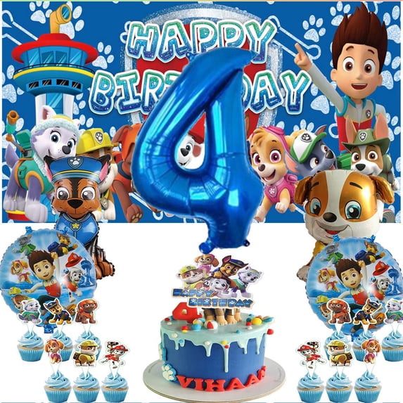 Paw Patrol Boy Fight Party Supplies Decor 4th Kit Balloons Birthday ...