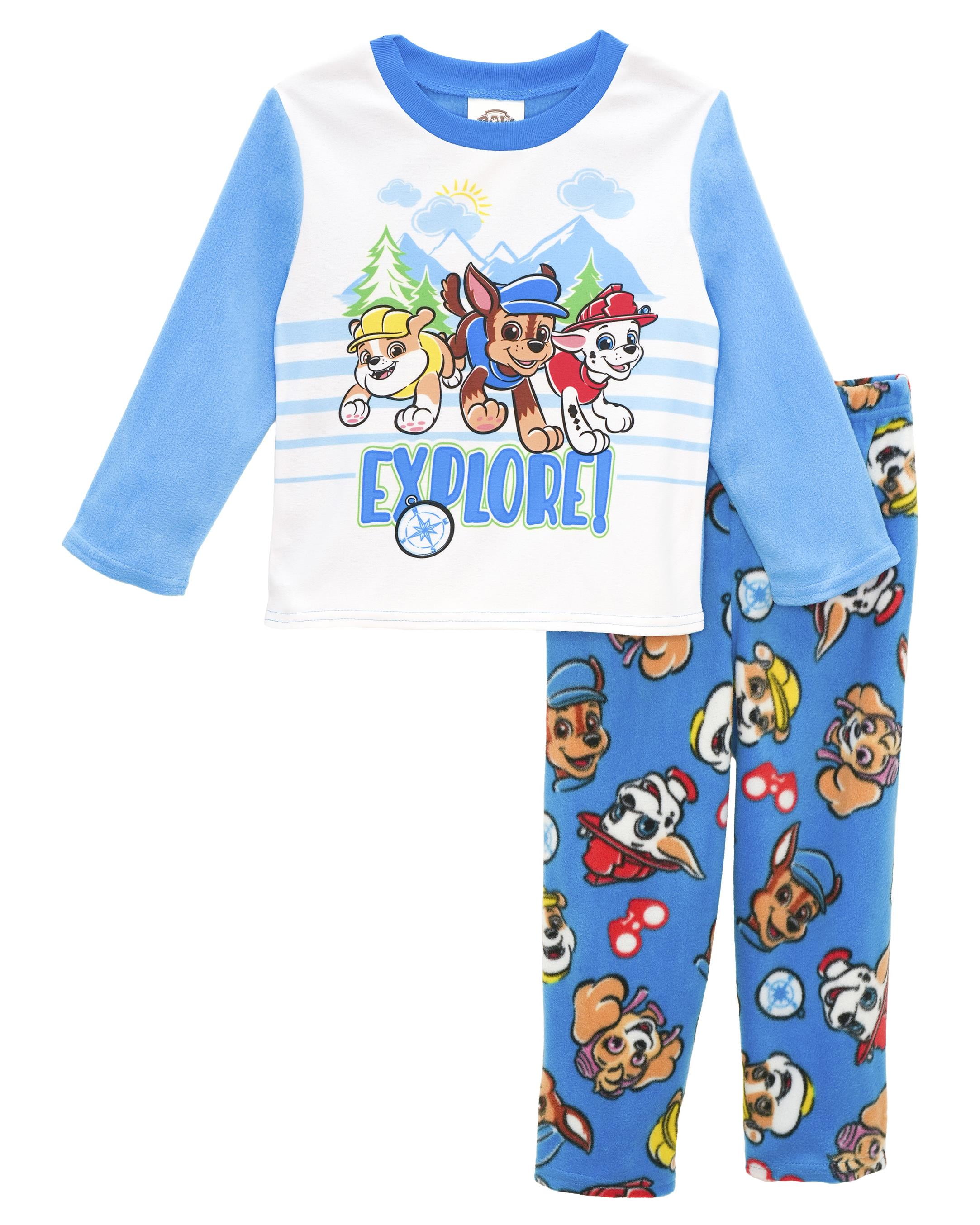 Paw Patrol Boys 2 Piece Fleece Pajama Set, Explorer Pups, Size: 2T ...