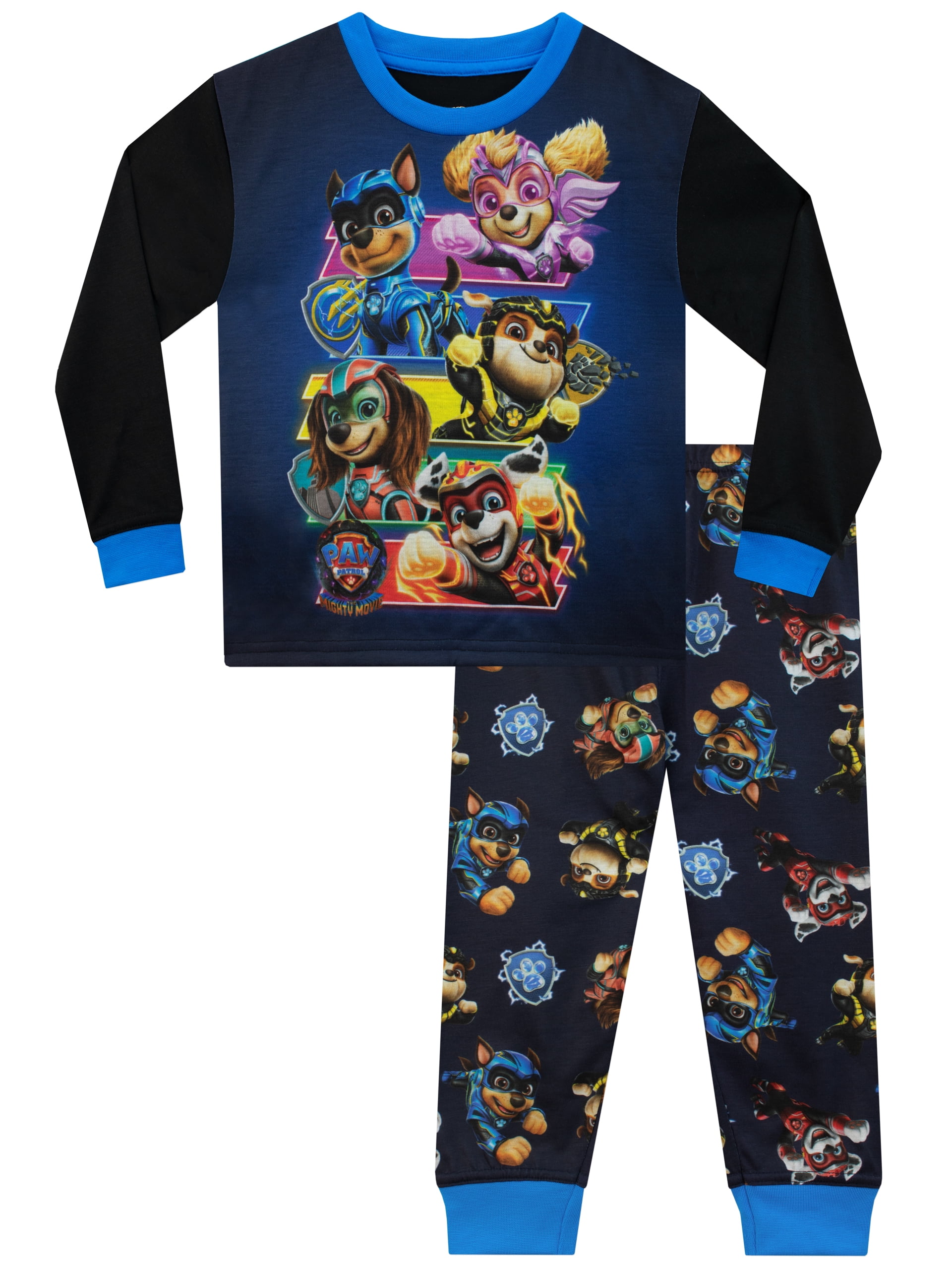 Paw Patrol Boys Long Sleeve Pajamas Black Sizes 2T-8 - Walmart.com