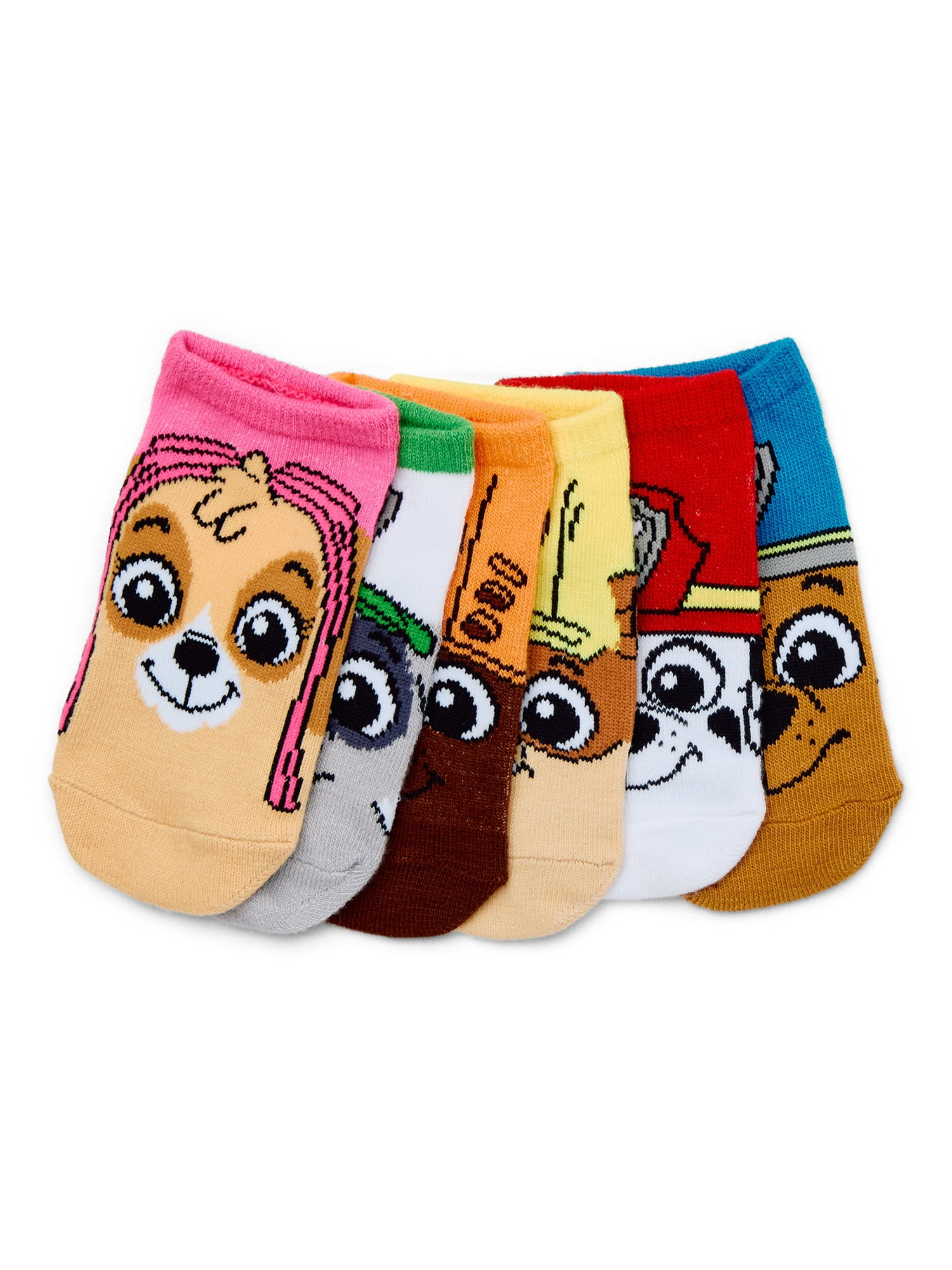Paw Patrol Boys No-Show Socks, 6-Pack, Sizes S-L - Walmart.com