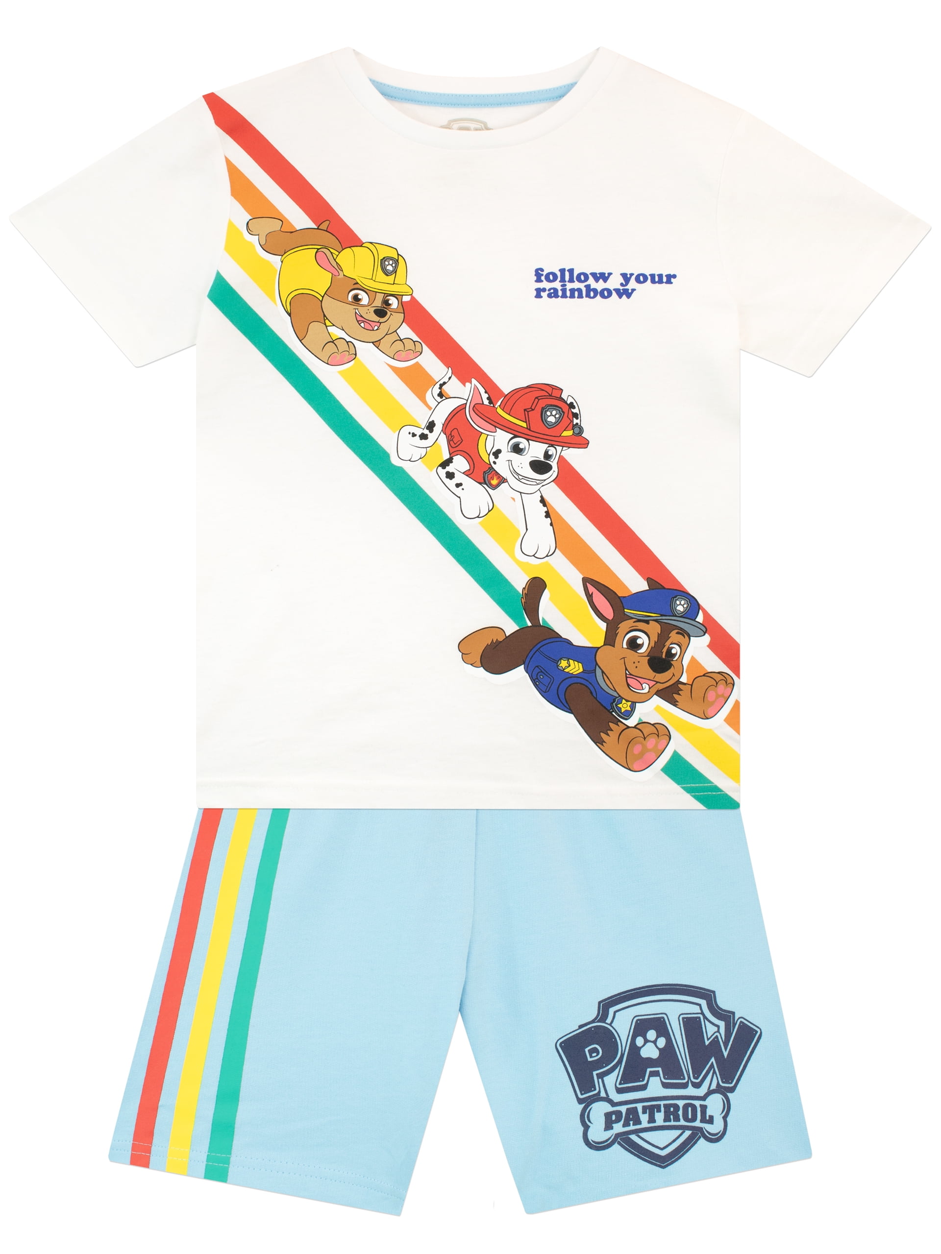 Paw Patrol Boys Rainbow Short Sleeve T-shirt And Shorts Set Sizes 2T-8 - Walmart.com
