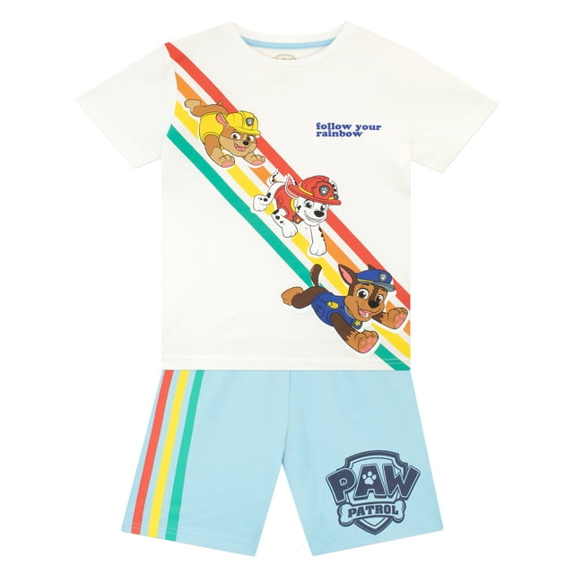 Paw Patrol Boys Rainbow Short Sleeve T-shirt And Shorts Set Sizes 2T-8 - Walmart.com