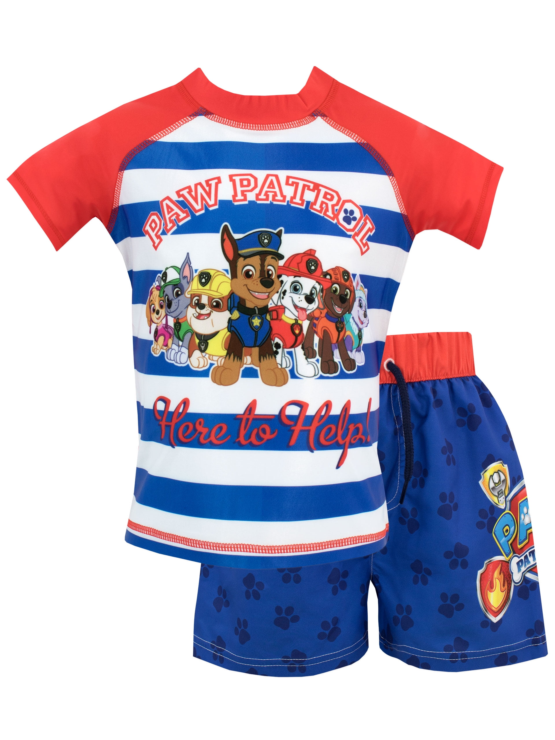 Boys Paw Patrol Skye Shirt & Trunks Swimwear - Toddler Swim Bathing ...