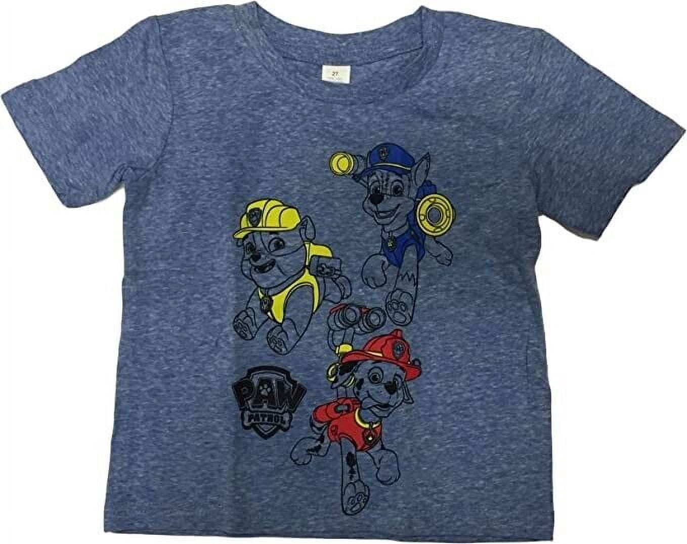 Paw Patrol Boys Toddler Group Characters Chase Crew Neck T-Shirt (2T ...