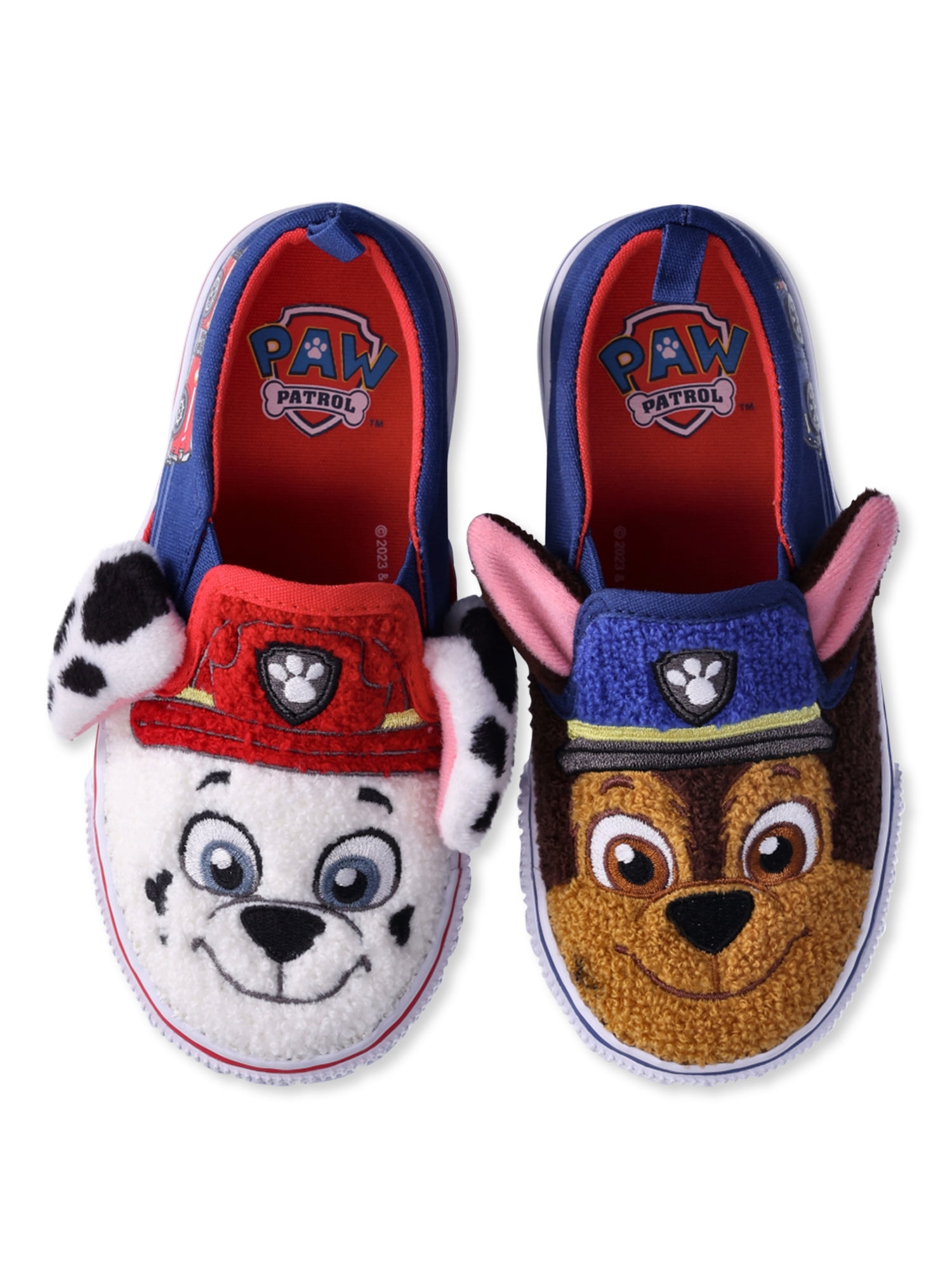 Paw Patrol Characters Toddler Kids Fleece Slip-On Sneakers - Walmart.com