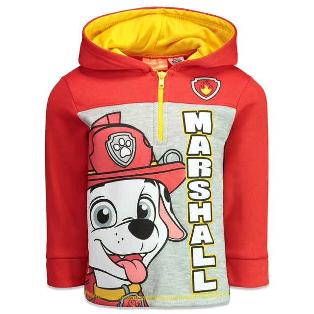 Paw Patrol Chase Marshall Half Zip Hoodie Toddler to Big Kid - Walmart.com