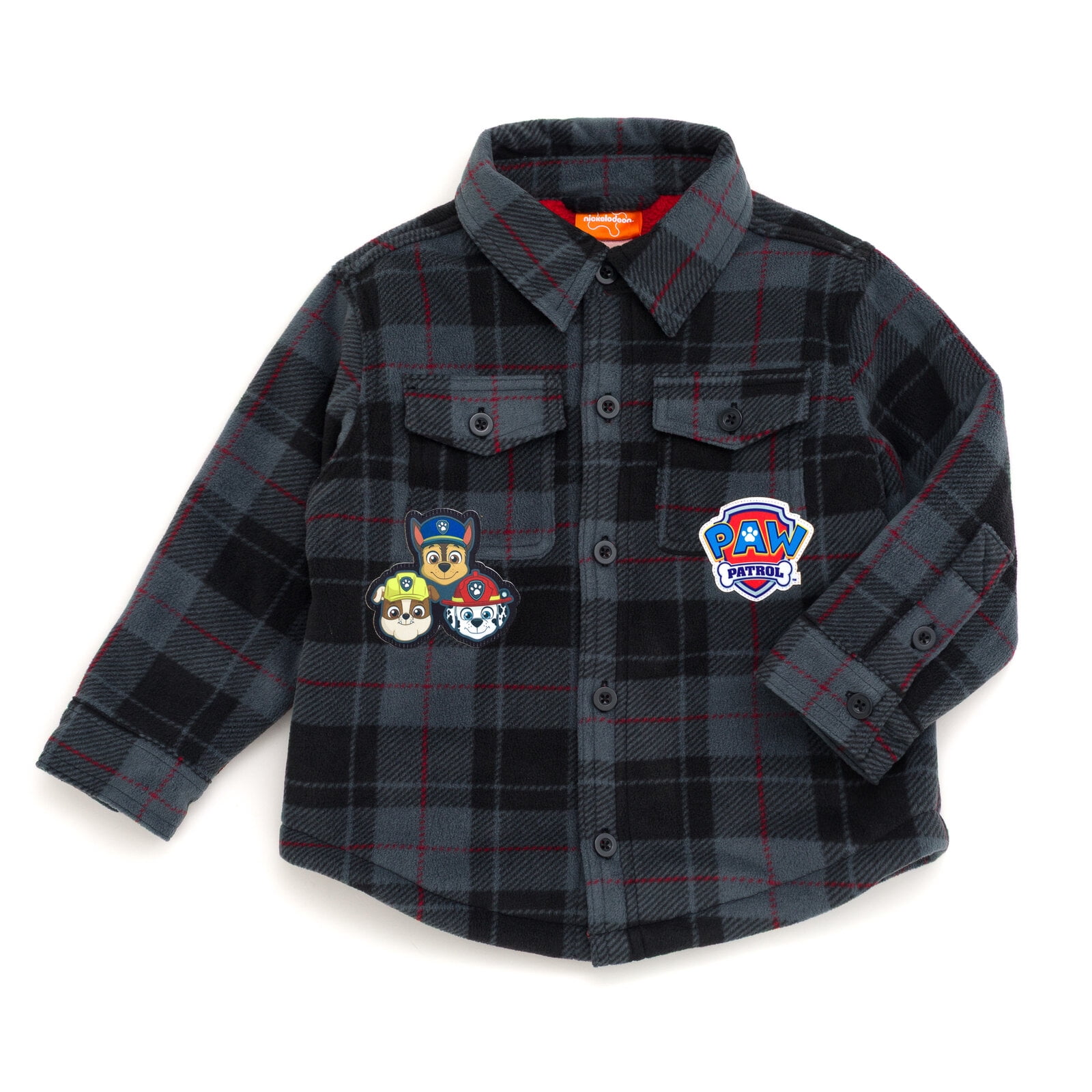 Paw Patrol Chase Marshall Rubble Flannel Shacket Plaid Toddler ...