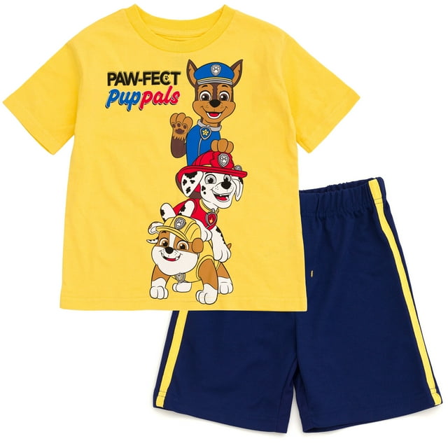 Paw Patrol Chase Marshall Rubble Little Boys T-Shirt and Mesh Shorts ...