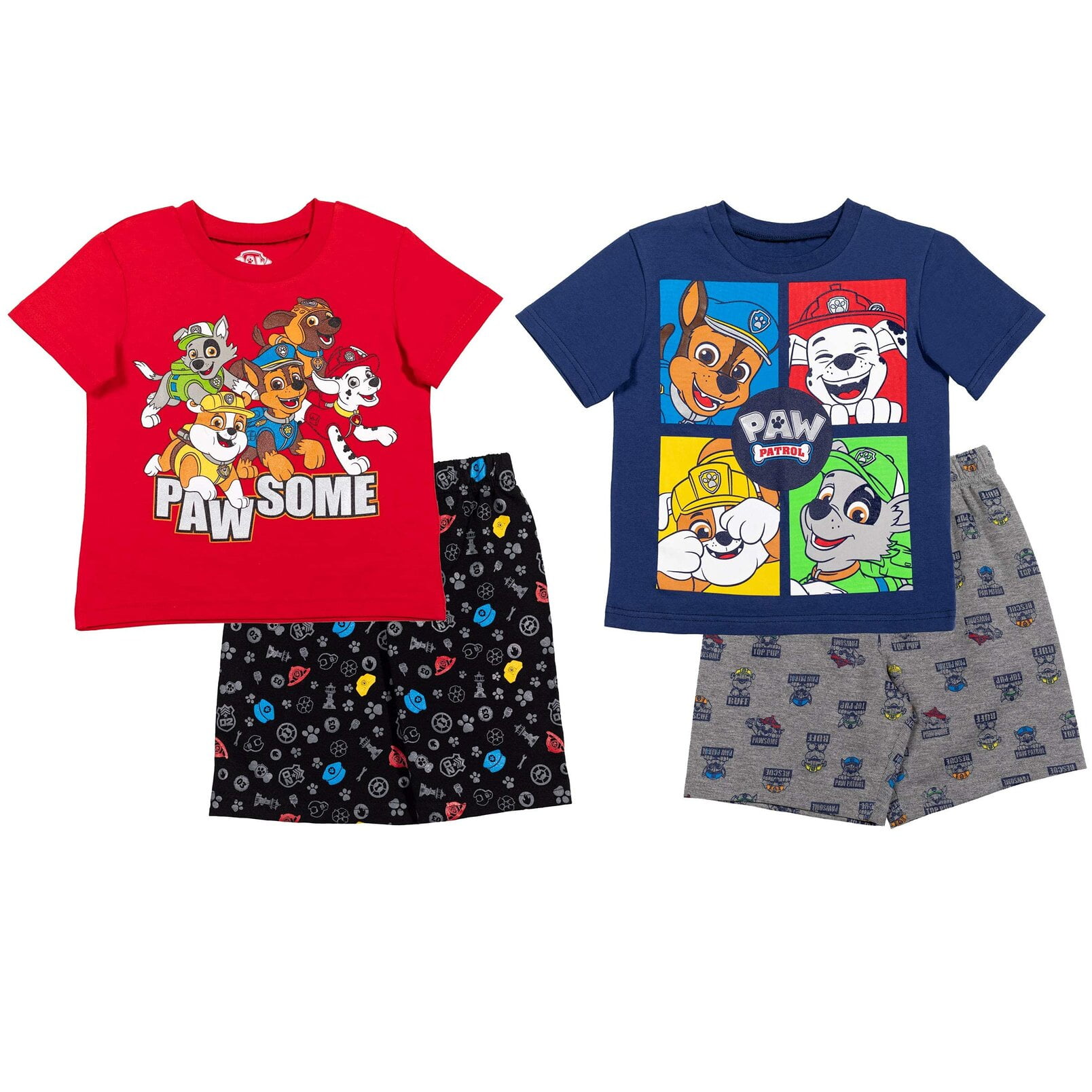 Paw Patrol Chase Marshall Rubble Little Boys T-Shirts and Shorts ...