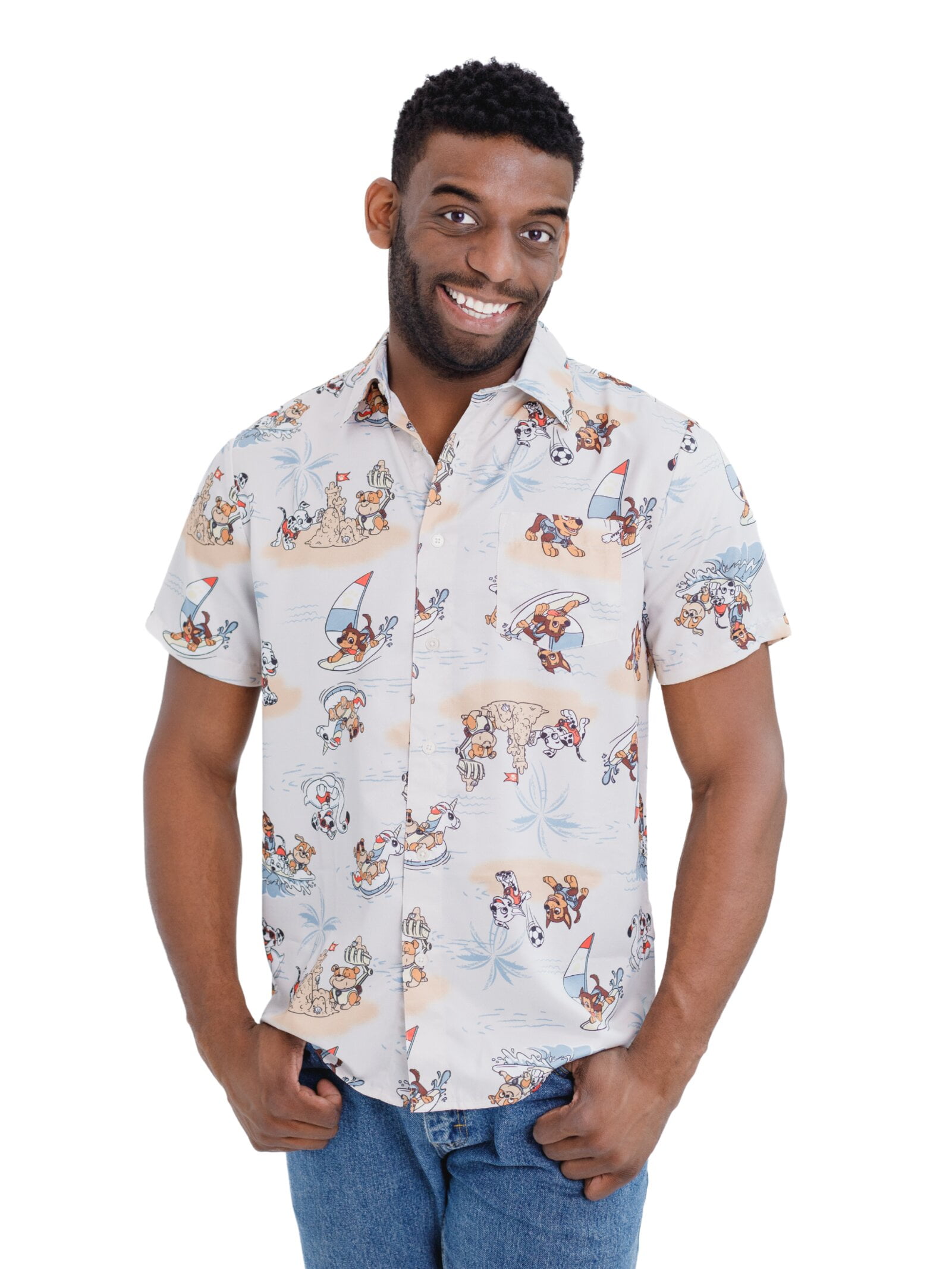 Paw Patrol Chase Marshall Rubble Matching Family Hawaiian Button Down ...
