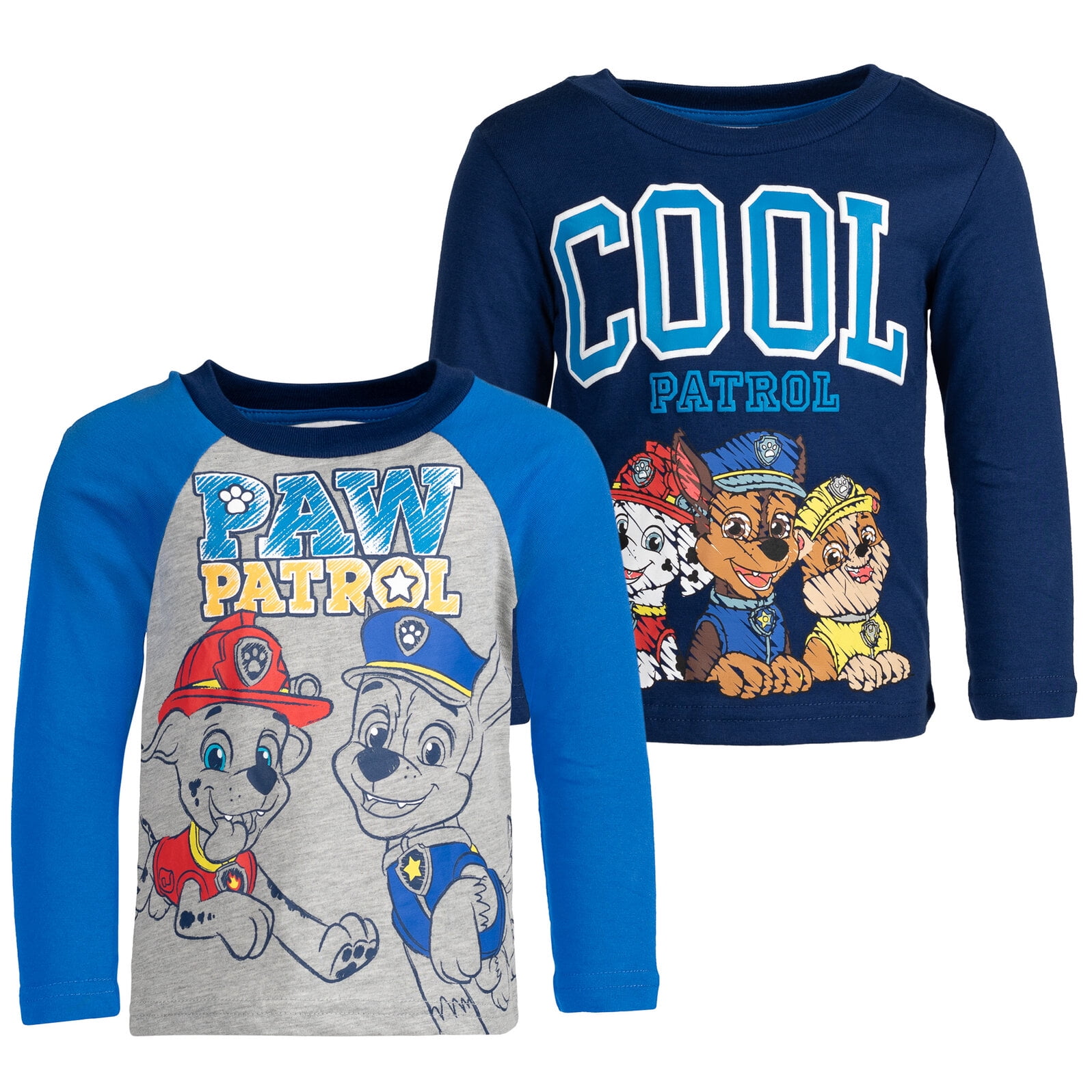 Paw Patrol Mighty Pups Toddler Boys 2 Pack Long Sleeve T-Shirts ...