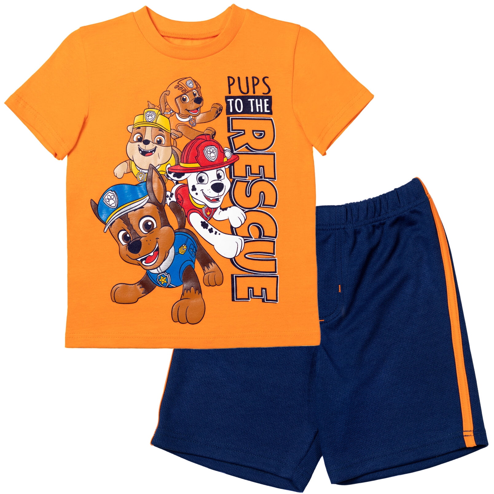 Paw Patrol Chase Marshall Rubble Toddler Boys T-Shirt and Shorts Outfit Set Toddler to Little ...