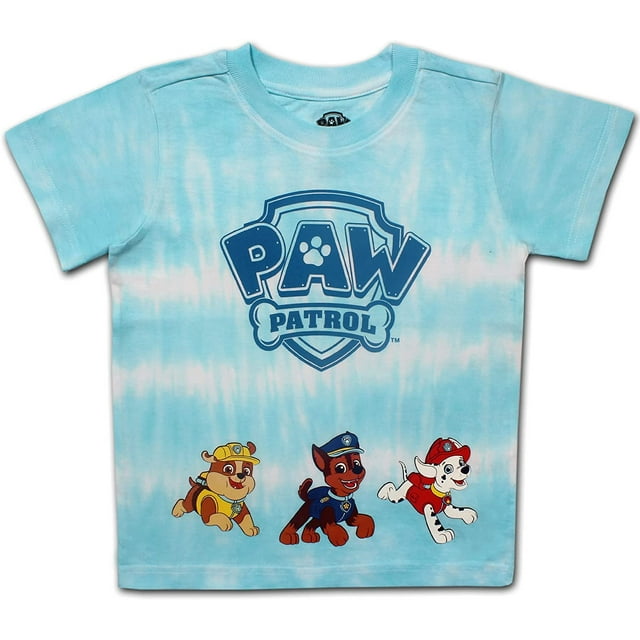 Paw Patrol Chase, Marshall and Rubble Boys Single Tie Dye Tee, 4-7 ...