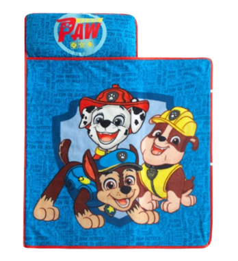 Paw Patrol Chase Marshall and Rubble Nap Map, Blue , 21 x 46, Polyester ...
