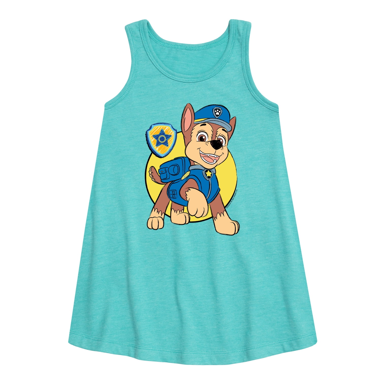 Paw Patrol - Chase Sketch - Toddler & Youth Girls A-line Dress ...