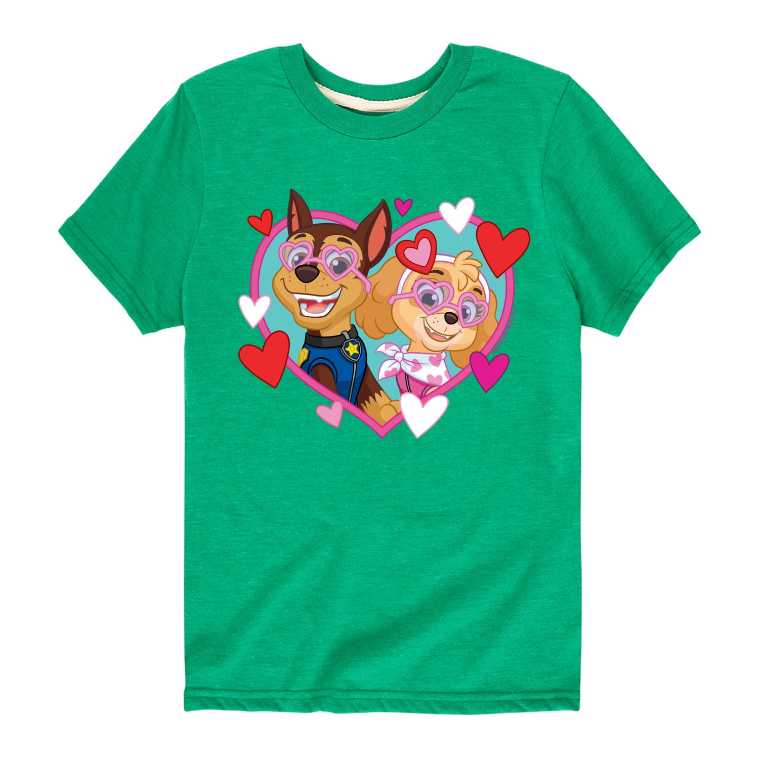 Paw Patrol - Chase Sky Hearts - Toddler And Youth Short Sleeve Graphic T-Shirt - Walmart.com