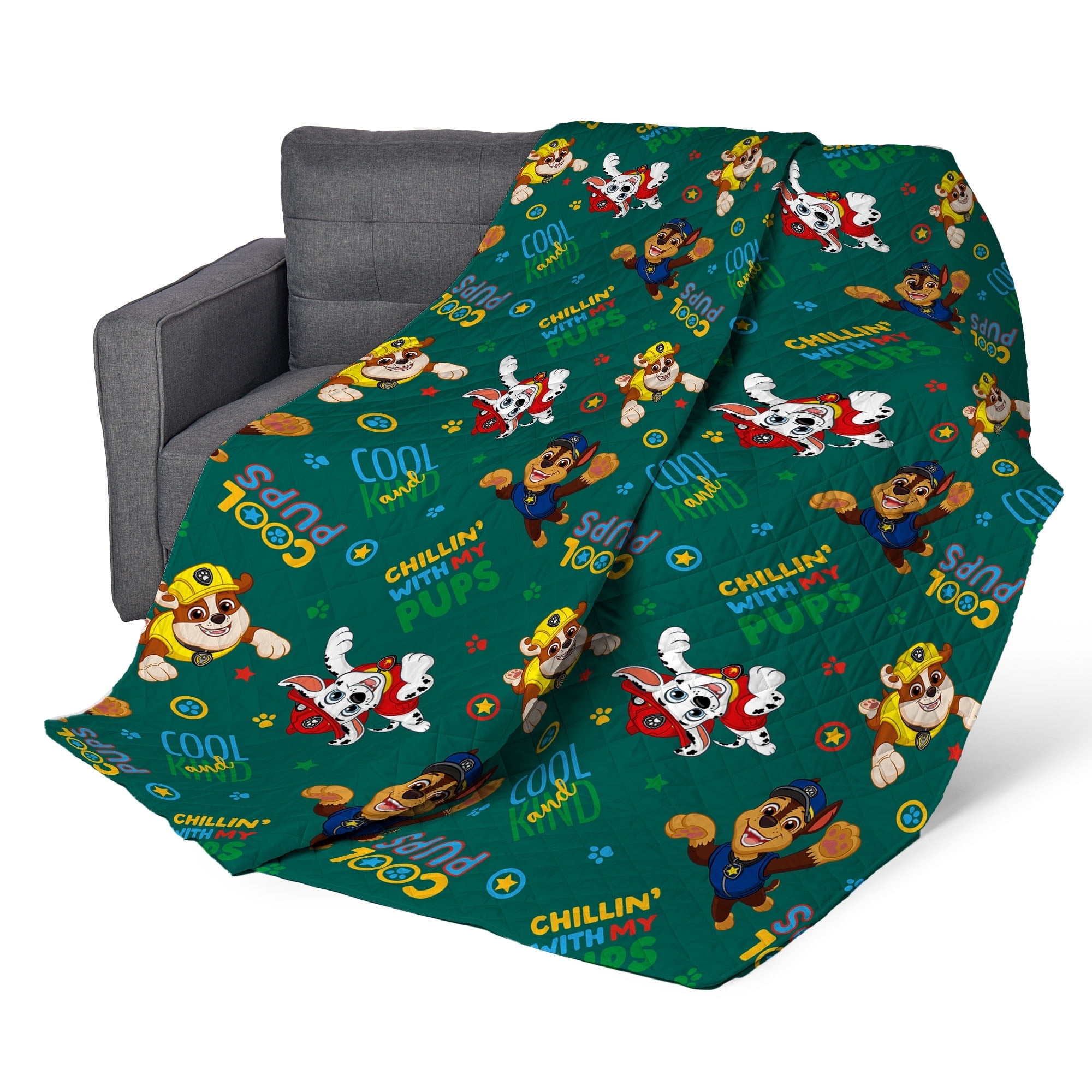 Paw Patrol Chill Pups Quilted Throw Blanket 60x80 inches - Walmart.com