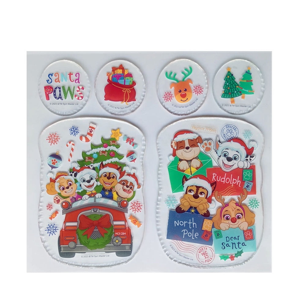 Paw Patrol Christmas Gel Clings Window Decorations - Walmart.com