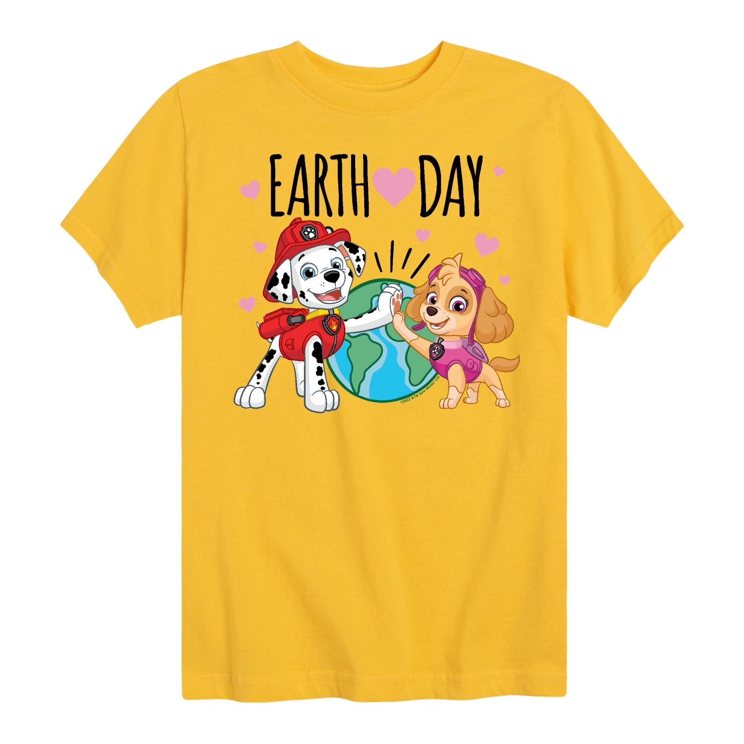 Paw Patrol - Earth Day Heart - Toddler And Youth Short Sleeve Graphic T ...